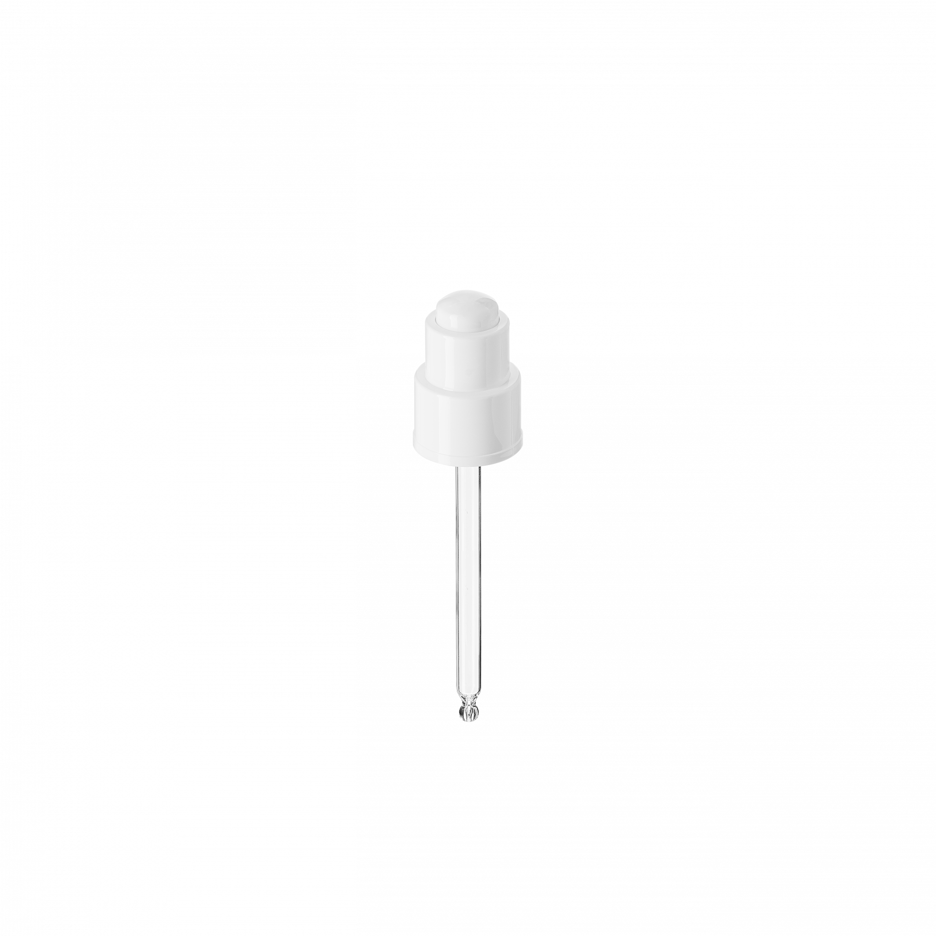 Push-button pipette 24/410, white glossy finish, bulb Nitrile 0.40ml ...