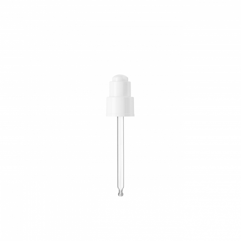 Push-button pipette 24/410, white glossy finish, bulb Nitrile 0.40ml ...