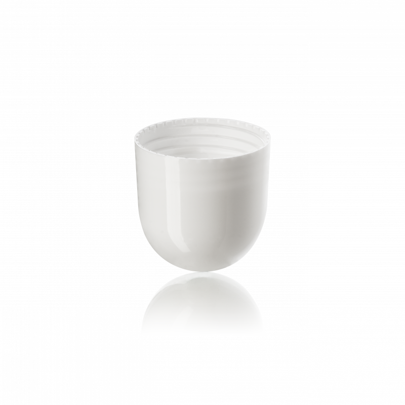 Screw cap, Classic, 43mm, PP, white, glossy finish for roll-on bottle ...