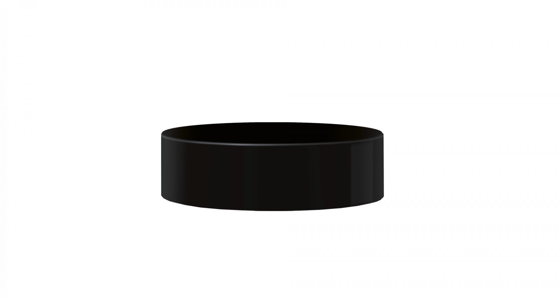 Lid Modern 33/400, PP, black, glossy finish, white inlay