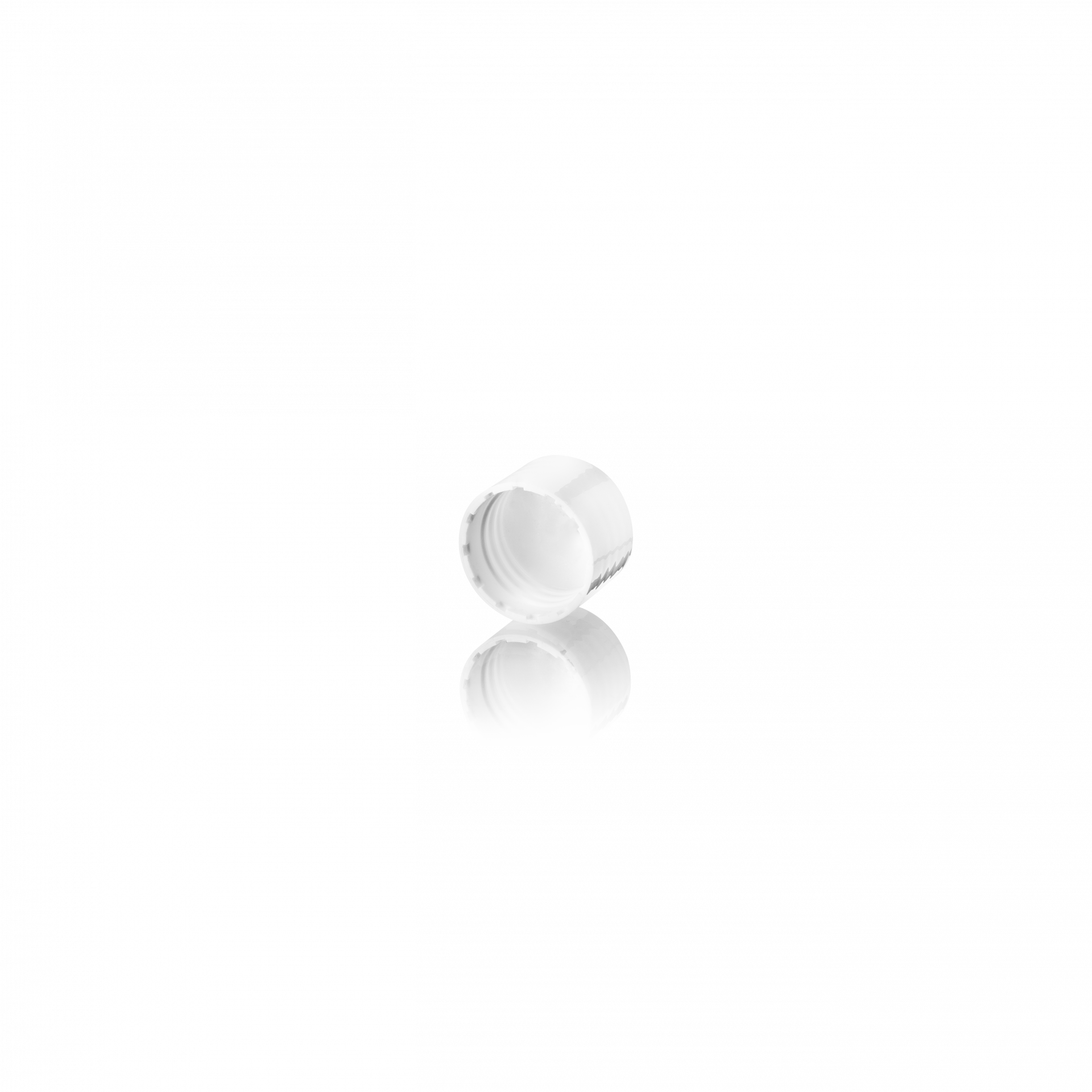 Screw cap, standard, 24/410, PP, white, glossy finish, white inlay