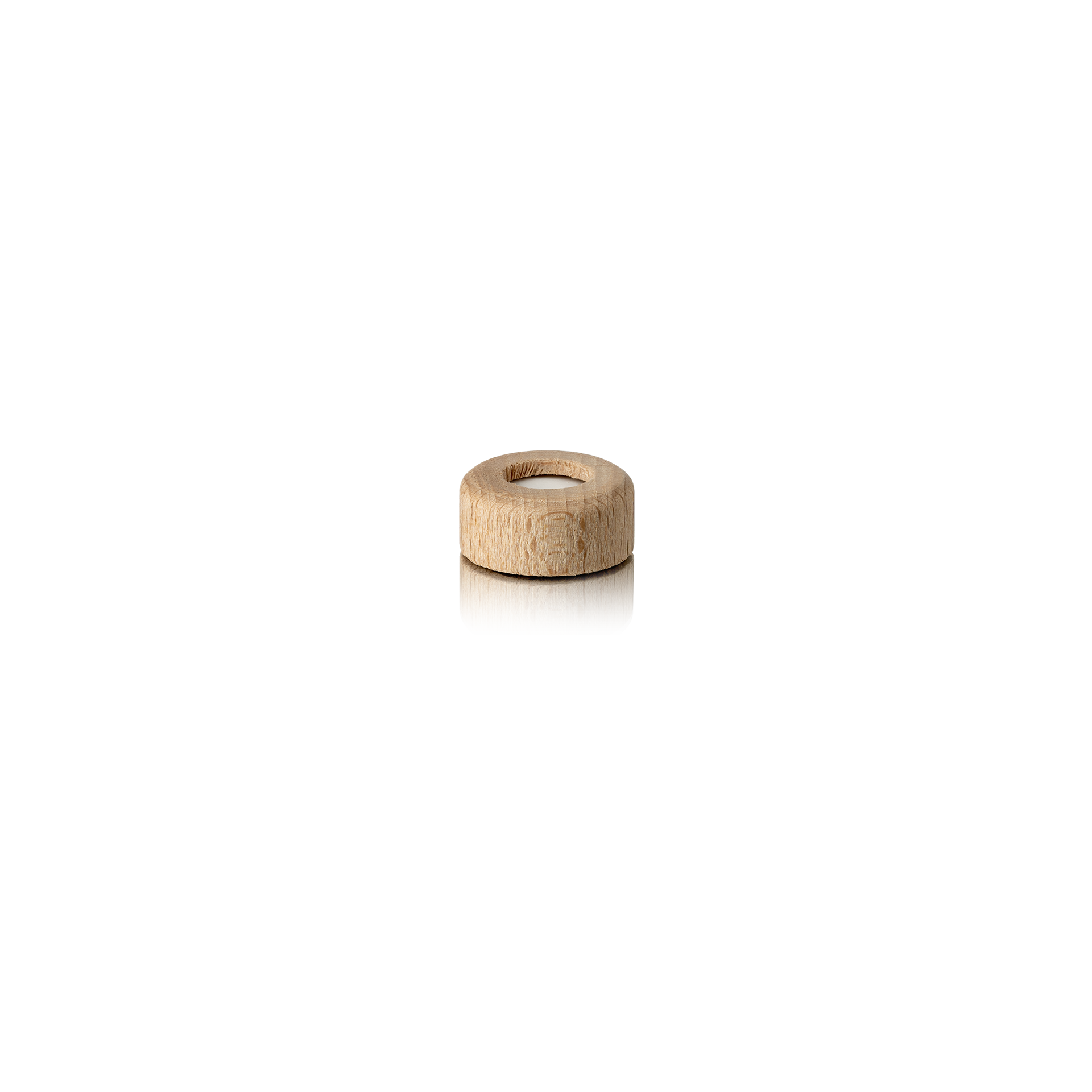 Diffuser screw cap, 22/400, beech wood, natural, white inlay (Magister ...