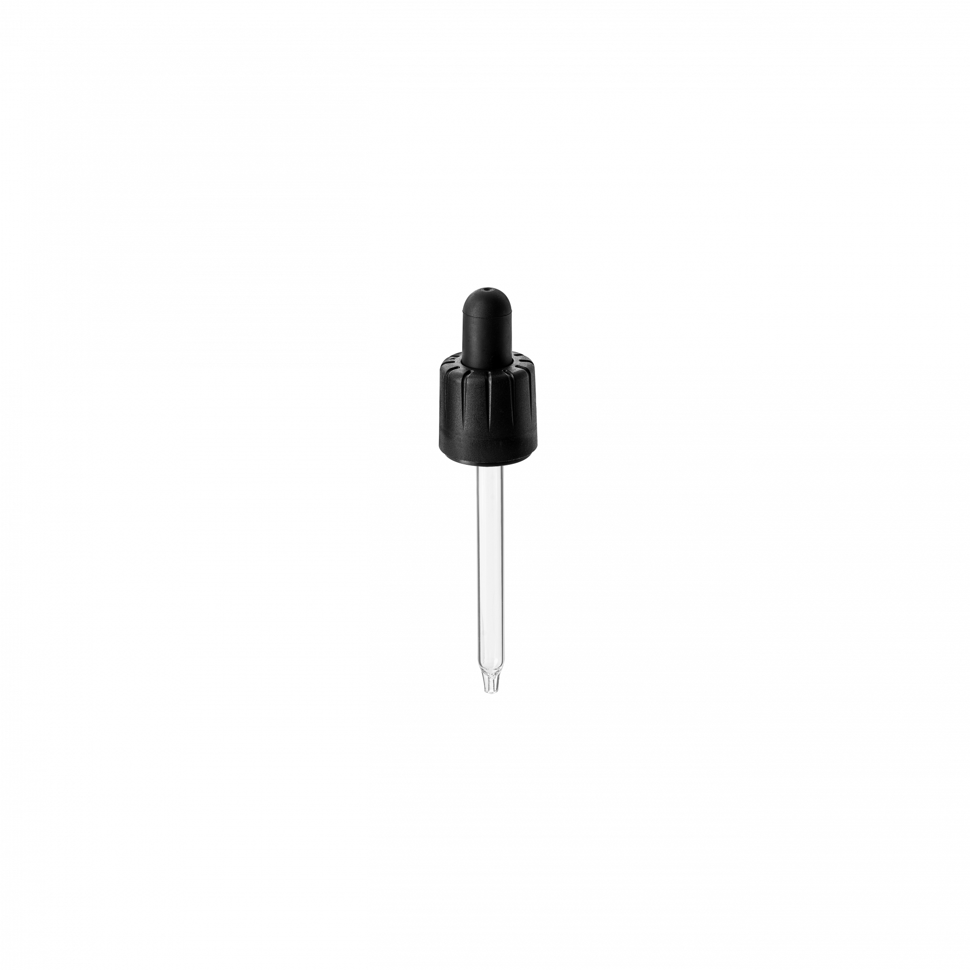 Pipette tamper evident DIN18, II, black, ribbed, bulb TPE 1.0ml ...